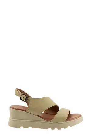 BUENO Gianna Slingback Platform Wedge Sandal - Moss