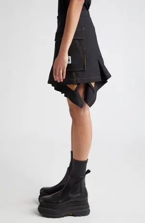 Sacai X Carhartt Wip Asymmetrical Wrap Skirt