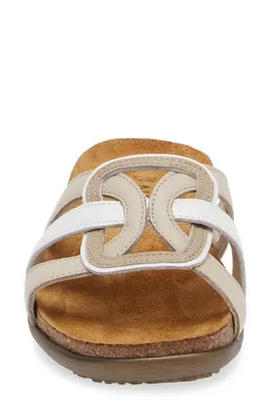 Naot Liv Slide Sandal - Ivory/white/beige