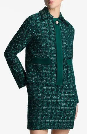 St. John Metallic Tweed Jacket