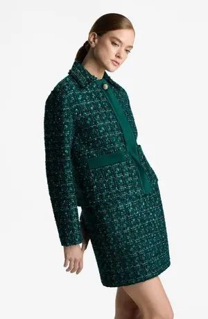 St. John Metallic Tweed Jacket