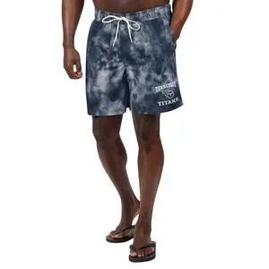 G-III SPORTS BY CARL BANKS Tennessee Titans Change Up Volley Swim Trunks - Navy