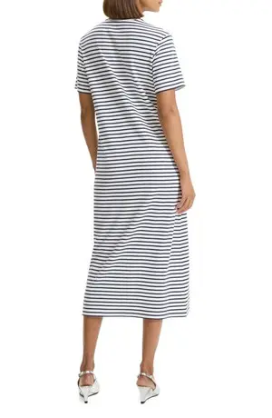 Theory Clint Stripe Cotton T-shirt Dress