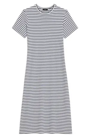 Theory Clint Stripe Cotton T-shirt Dress