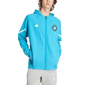Adidas Charlotte Fc 2024 Anthem Travel Raglan Sleeve Full-zip Jacket - Blue