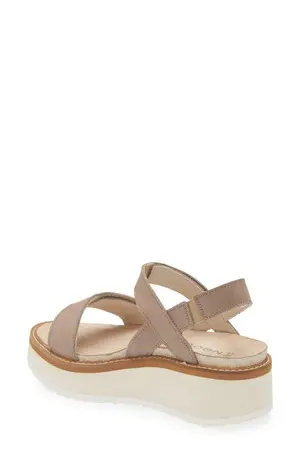 Naot Meringue Wedge Sandal - Stone Nubuck