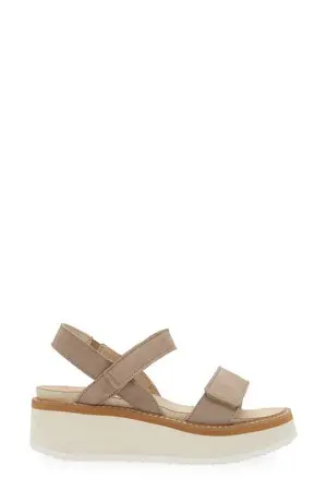 Naot Meringue Wedge Sandal - Stone Nubuck