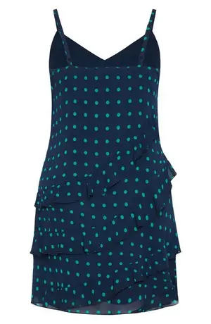 City Chic Harley Polka Dot Ruffle Minidress