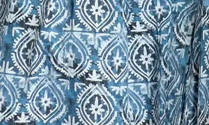 APNY Belted Shirt Dress - Blue Multi