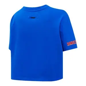 PRO STANDARD New York Rangers Boxy Script Tail Cropped T-shirt