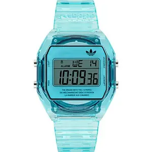 Adidas Ao Street Translucent Resin Strap Watch - Blue