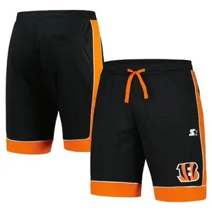 STARTER Orange Cincinnati Bengals Fan Favorite Fashion Shorts - Black