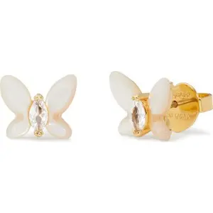 Kate Spade New York Social Butterfly Mini Stud Earrings - White Multi
