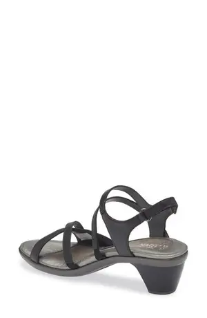 Naot Limit Slingback Sandal - Shiny Black Leather