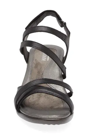 Naot Limit Slingback Sandal - Shiny Black Leather