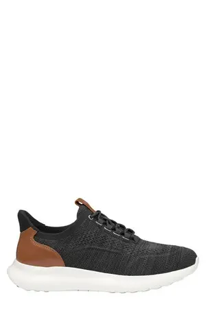 Johnston & Murphy Amherst 2.0 Knit Plain Toe Sneaker - Black Heathered Knit