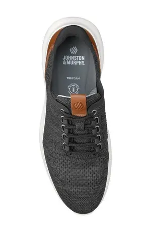 Johnston & Murphy Amherst 2.0 Knit Plain Toe Sneaker - Black Heathered Knit