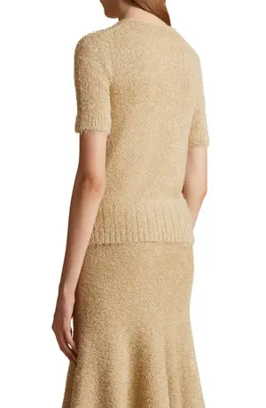 Khaite Luphia Short Sleeve Silk & Cashmere Sweater