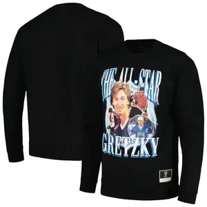 Mitchell & Ness Wayne Gretzky Nhl All-star Pullover Sweatshirt - Black
