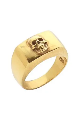 DEGS & SAL Skull Sterling Silver Ring - Gold