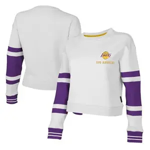 STADIUM ESSENTIALS Los Angeles Lakers Scrimmage Cropped Pullover Sweatshirt