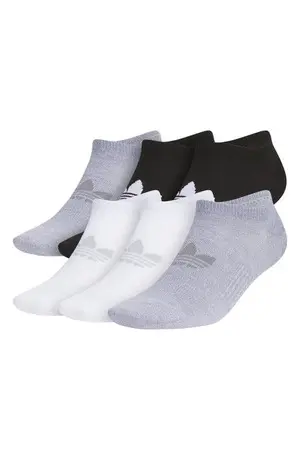 Adidas Superlite No-show Socks 6-pack - Black/ White/ Grey