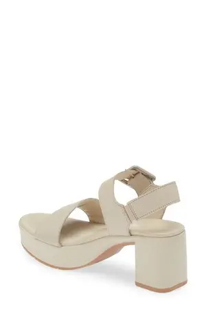 Naot Glamour Platform Sandal - Soft Ivory Leather