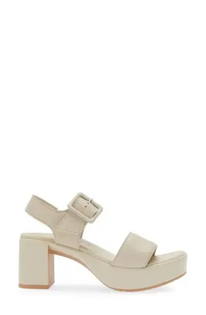 Naot Glamour Platform Sandal - Soft Ivory Leather