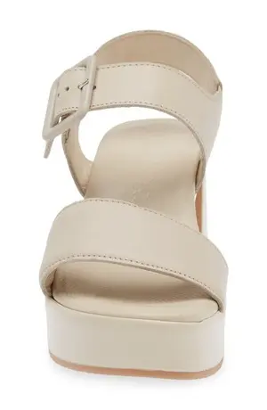 Naot Glamour Platform Sandal - Soft Ivory Leather