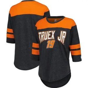 STARTER Martin Truex Jr Full Back Block 3/4-sleeve Tri-blend Top
