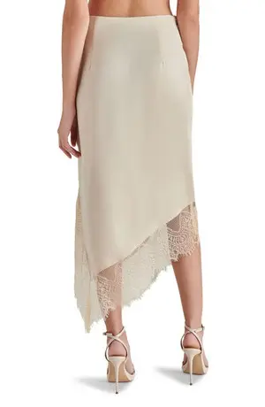 Steve Madden Carrie Anne Satin & Lace Skirt