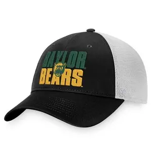 Top Of The World White Baylor Bears Stockpile Trucker Snapback Hat - Black