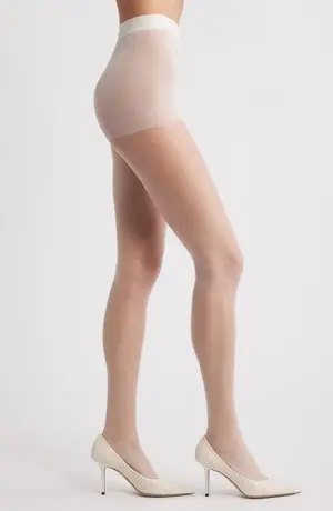 Nordstrom Sheer Back Seam Tights - Ivory Honey