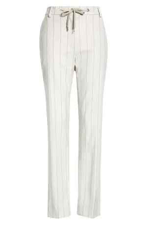 Eleventy Slim Fit Stripe Virgin Wool-blend Pants