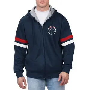 G-III SPORTS BY CARL BANKS Washington Wizards Contender Full-zip Hoodie Jacket - Navy