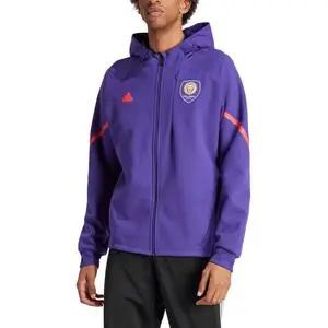 Adidas Orlando City Sc 2024 Anthem Travel Raglan Sleeve Full-zip Jacket - Purple