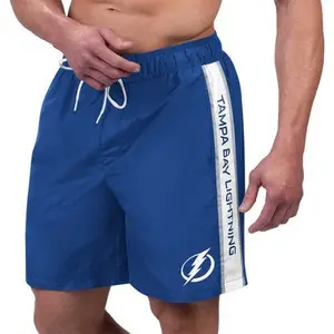 G-III SPORTS BY CARL BANKS Tampa Bay Lightning Streamline Volley Swim Trunks - Blue