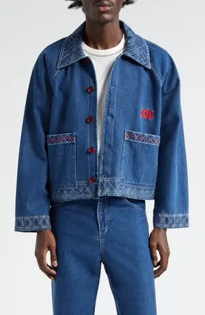 Men's Embroidered Denim Jackets