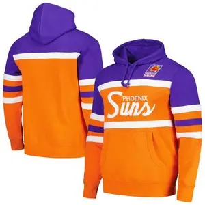 Mitchell & Ness Purple Phoenix Suns Head Coach Pullover Hoodie - Orange