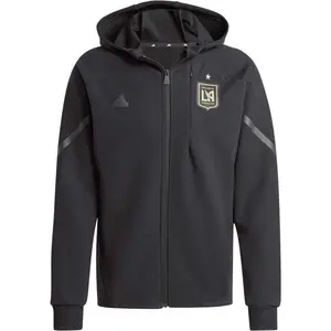 Adidas Lafc 2024 Anthem Travel Raglan Sleeve Full-zip Jacket - Black