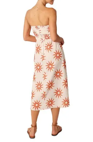 PETAL & PUP Ryder Strapless Midi Dress