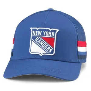 American Needle New York Rangers Hotfoot Stripes Trucker Adjustable Hat - Blue