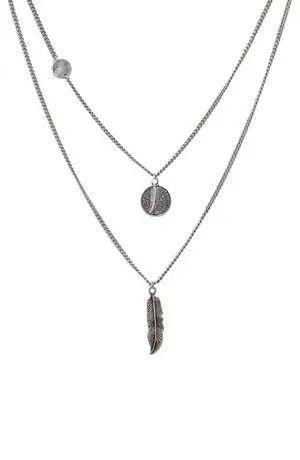 MR. ETTIKA Ettika Double Layered Charm Necklace - Silver