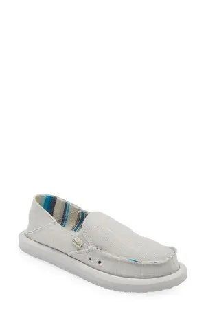 Sanuk Donna Convertible Hemp Slip-On Shoe Grey