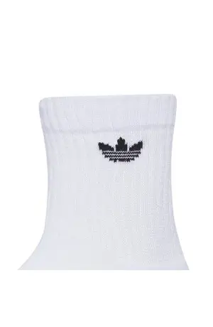 Adidas Trefoil 2.0 High Quarter Socks - White/black/wonder White