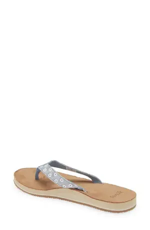 Sanuk Happy Placer Daisy Flip Flop