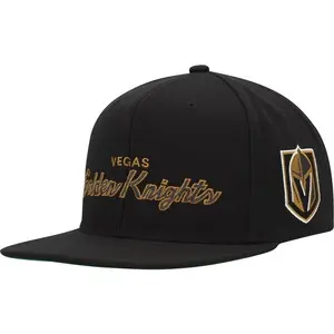 Mitchell & Ness Vegas Golden Knights Core Team Script 2.0 Snapback Hat - Black