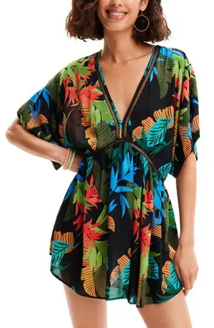 Desigual Tropical Tunic Dress - Black