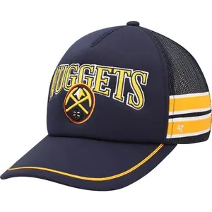 '47 Denver Nuggets Sidebrand Stripes Trucker Adjustable Hat - Navy