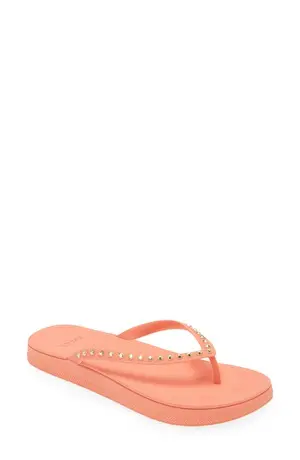 Sanuk Funshine Rhinestone Flip Flop Fusion Coral
